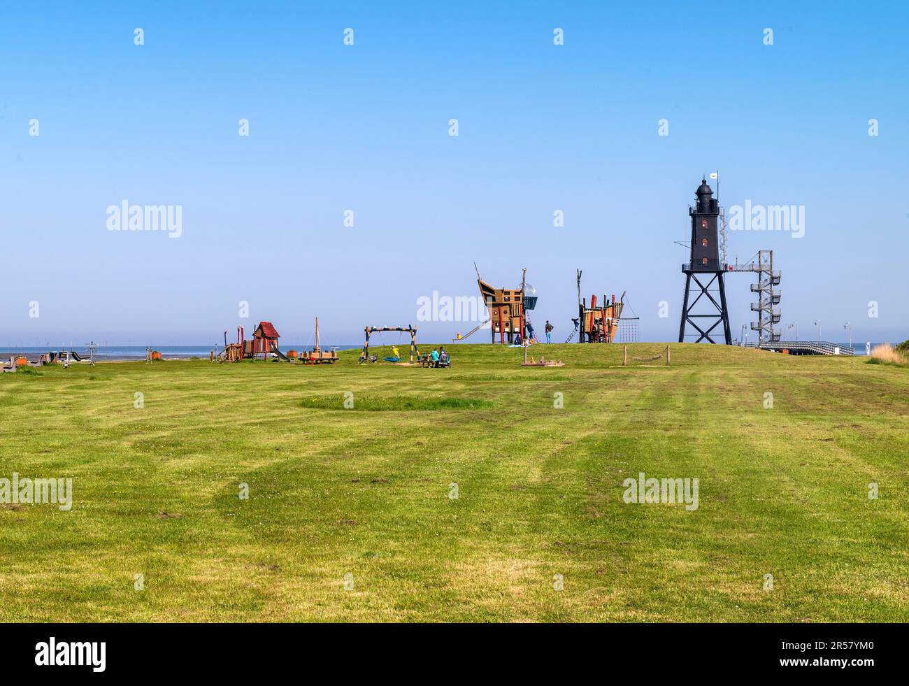 Adventure playground and large play area, Obereversand lighthouse, on ...