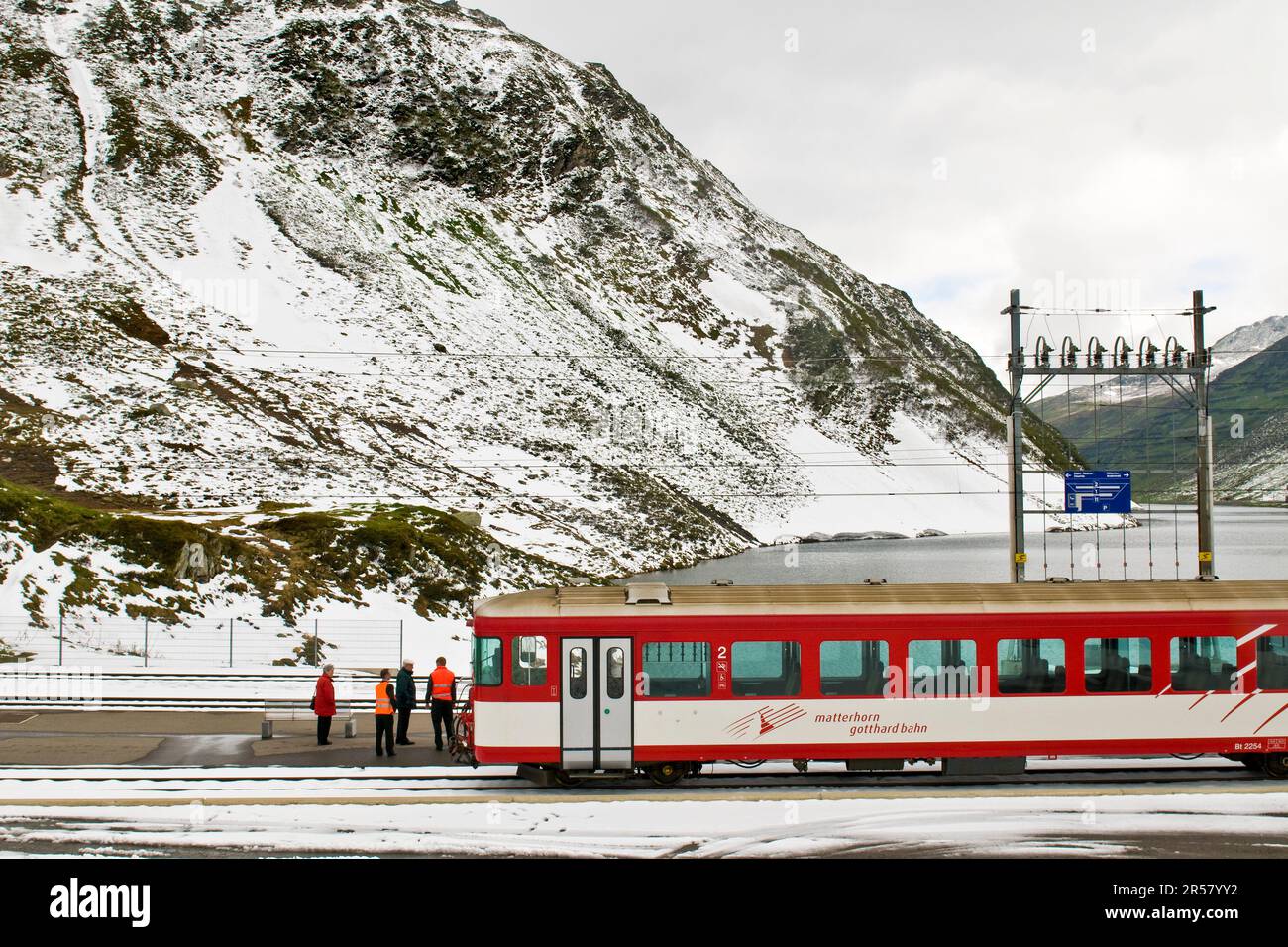 Glacier express train. Oberalp pass. Canton Uri. Switzerland Stock Photo - Alamy