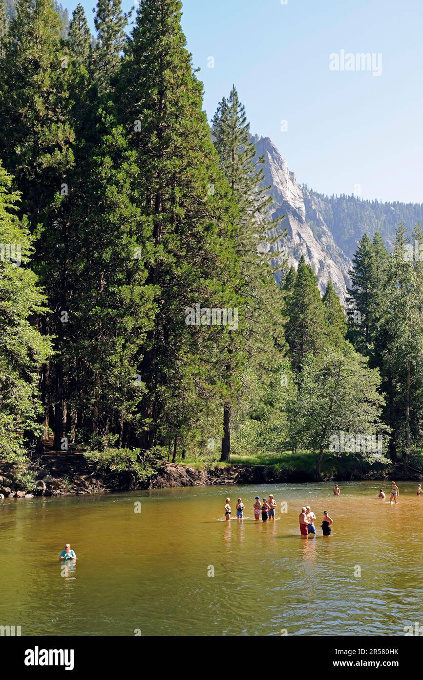 Merced river, swim, yosemite hi-res stock photography and images - Alamy