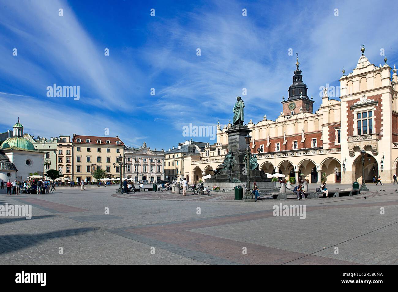 Poland. Krakow. Main Market square. Rynek Glowny. Cloth Hall Stock ...