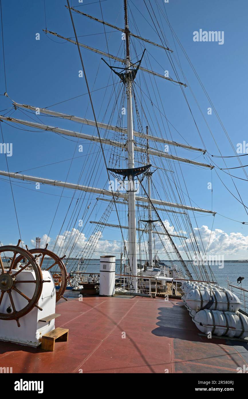 Foreship, sailing ship Gorch Fock I., old harbour, Hanseatic city of ...