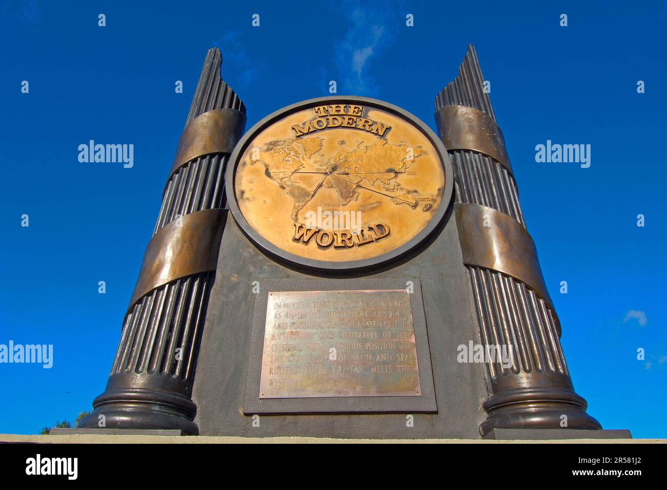 Pillars of Hercules Monument, Gibraltar Stock Photo - Alamy