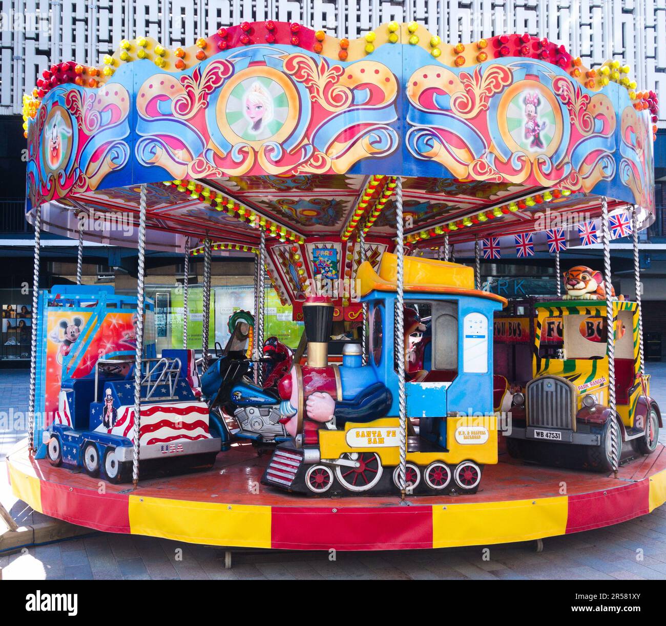 A children's funfair roundabout or carousel in Stockport, Greater ...