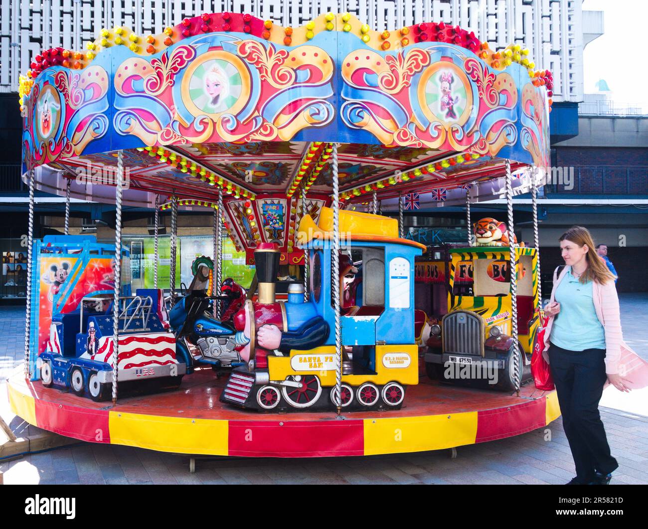 A children's funfair roundabout or carousel in Stockport, Greater ...