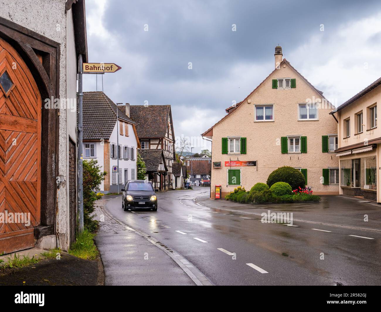 Busingen am Hochrhein, Germany - May 1, 2023: The municipality of ...