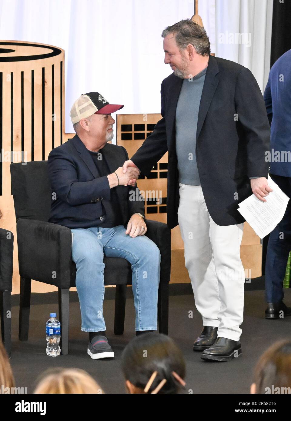 James L. Dolan, executive chairman and CEO MSG Entertainment, shakes ...