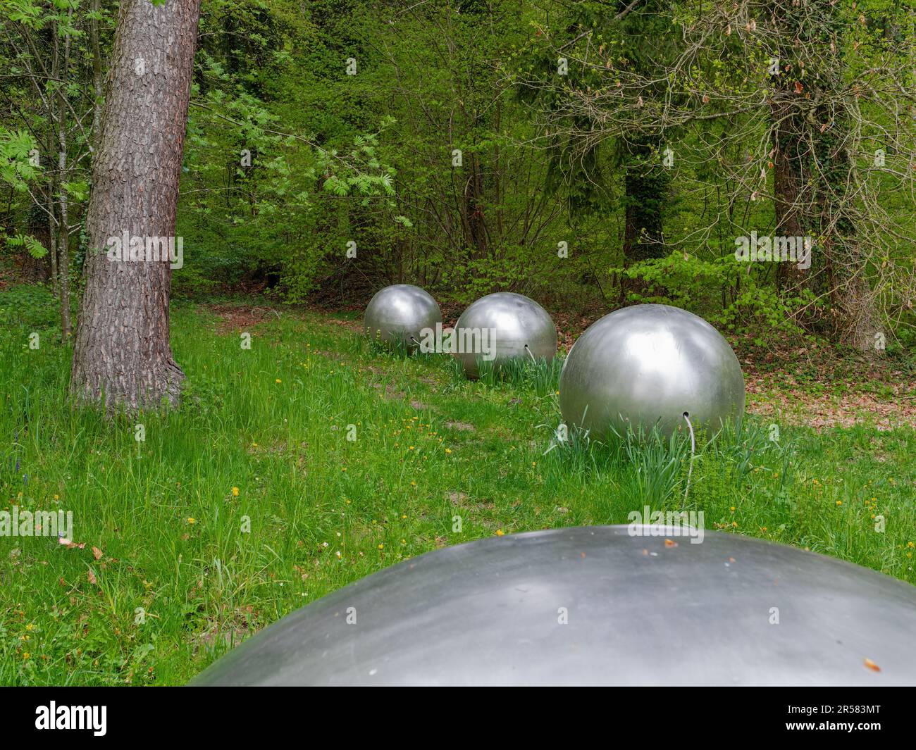Uberlingen, Germany - May 1, 2023: Memorial - broken string of pearls ...