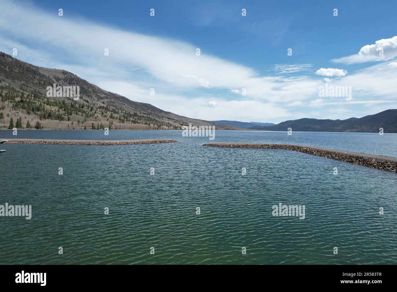 Aerial photo of fish lake Utah Stock Photo - Alamy