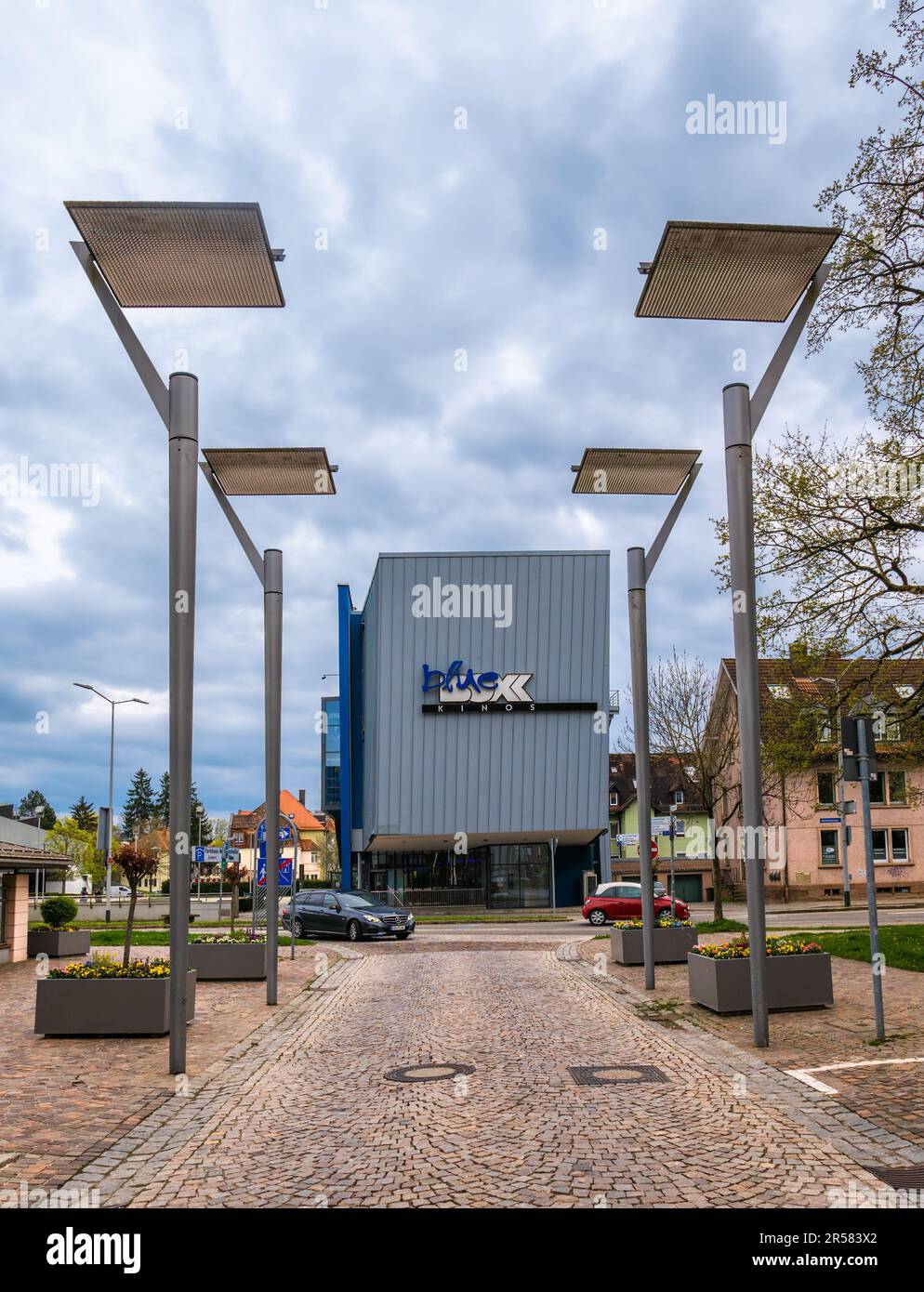 Villingen-Schwenningen, Germany - April 30, 2023: Blue Boxx kinos - a ...