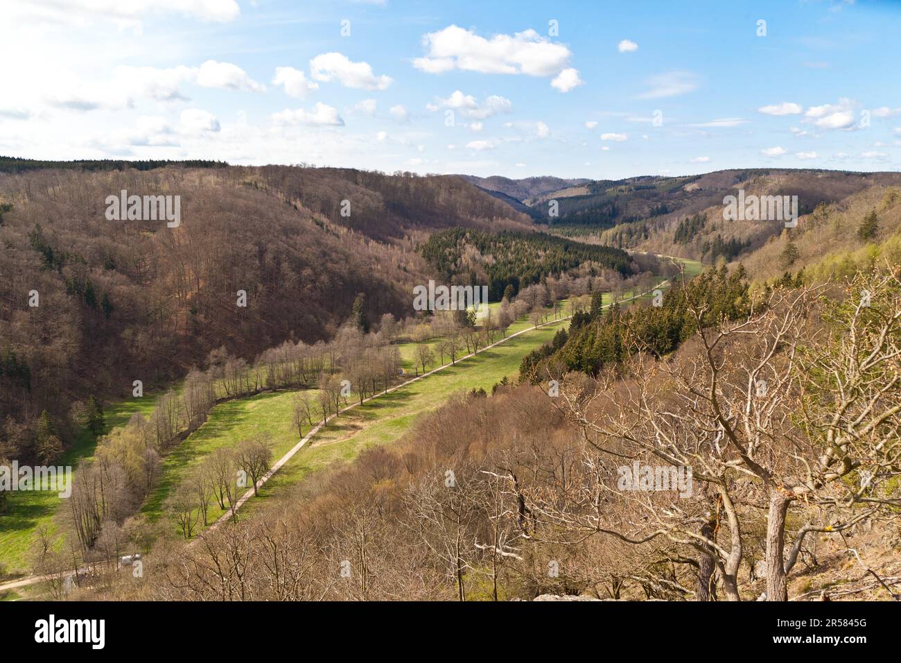 View into the Selke Valley Stock Photo - Alamy