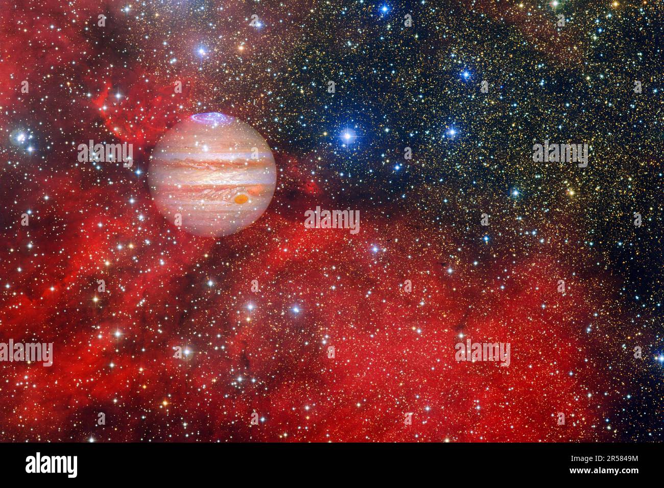 Jupiter. Solar system. Cosmos art. Elements of this image furnished by ...