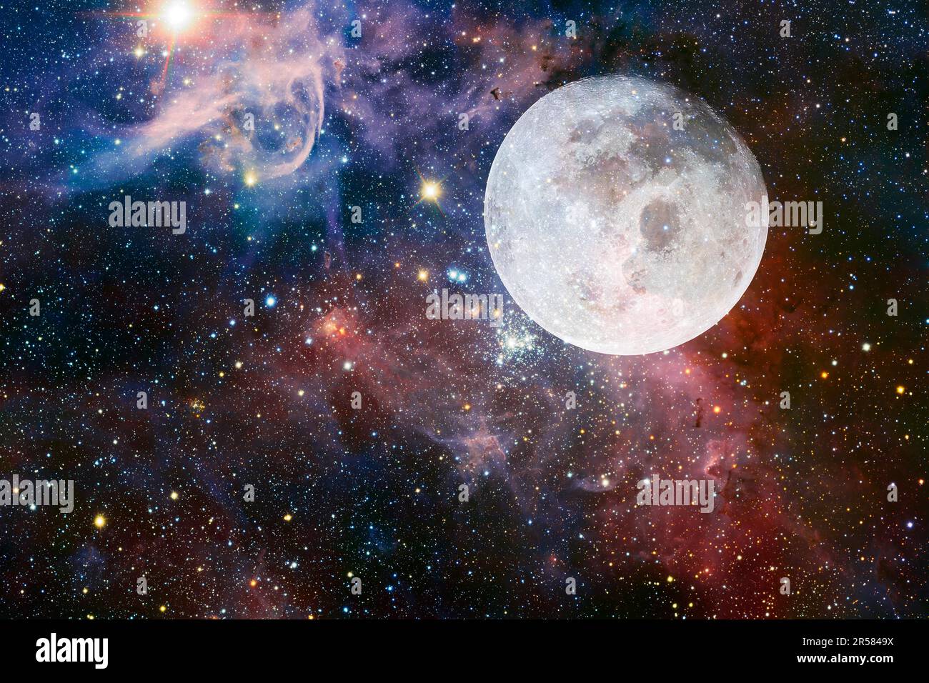 Moon. Solar system. Cosmos art. Elements of this image furnished by ...