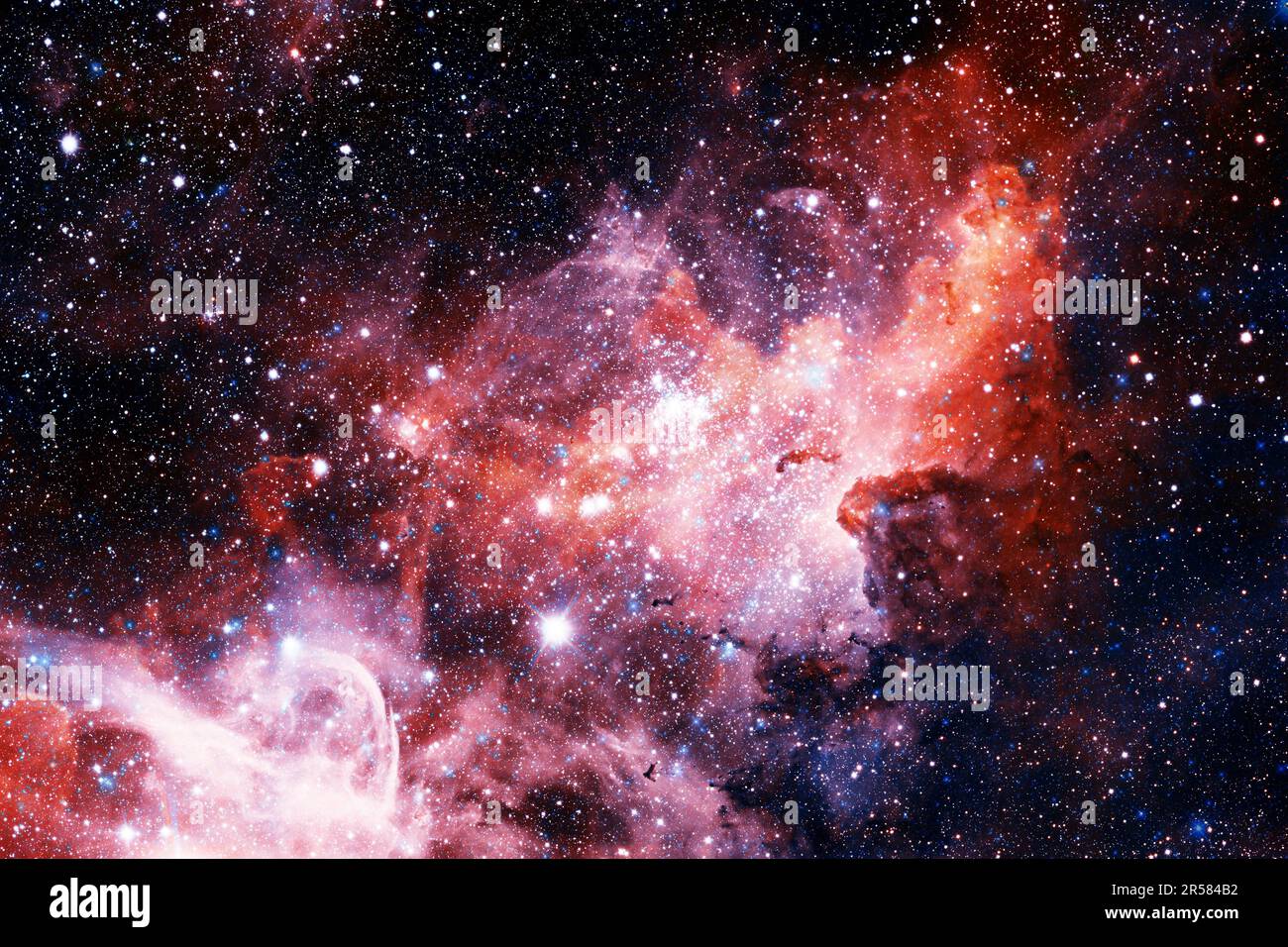 Deep space art. Starfield stardust, nebula and galaxy. Elements of this ...