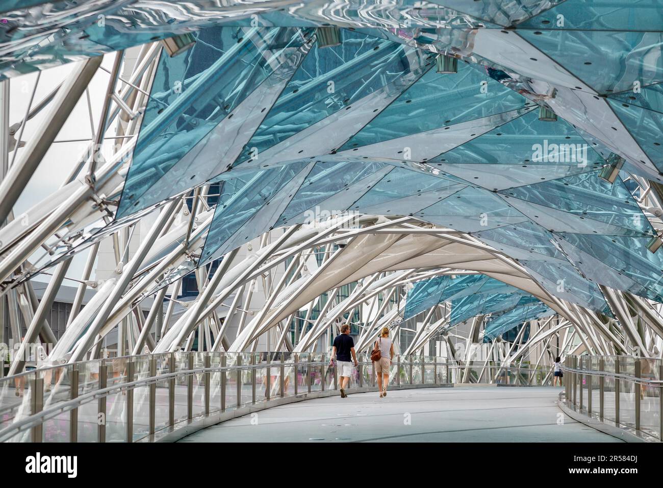 The Helix Bridge in Singapore Stock Photo - Alamy
