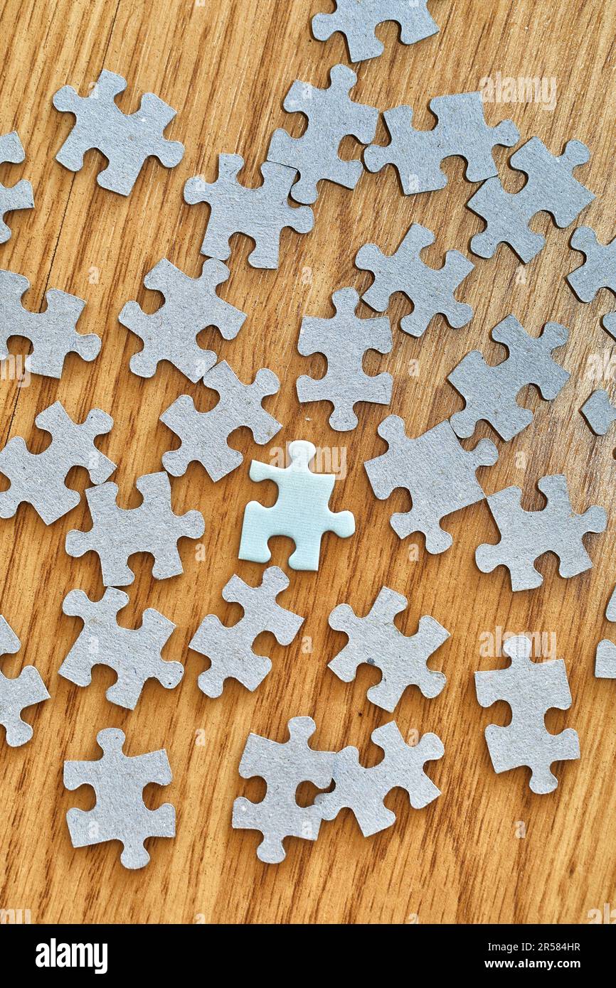 Jigsaw puzzle pieces separately Stock Photo - Alamy
