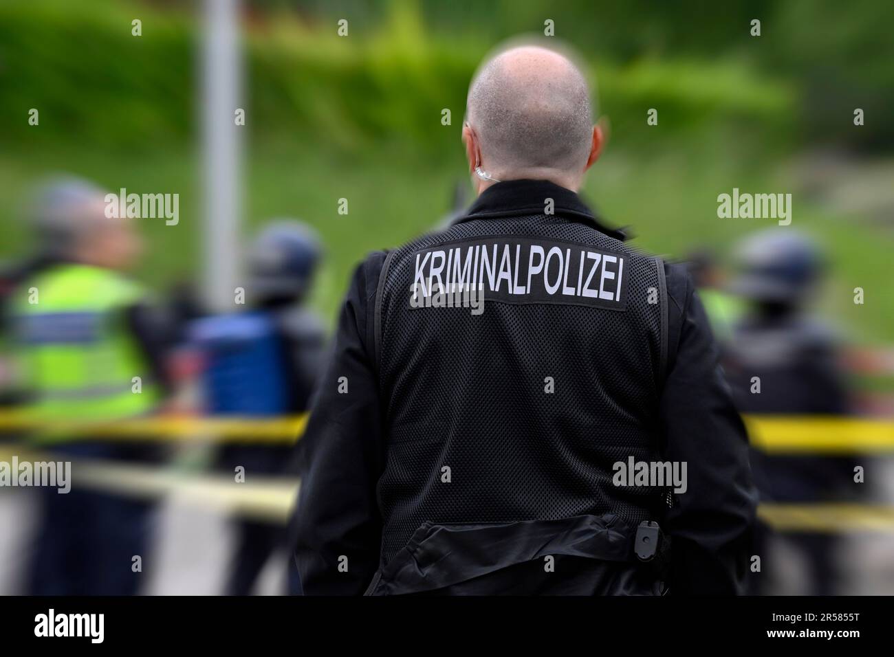 Wipe-off picture lettering Criminal Investigation Department Stock ...