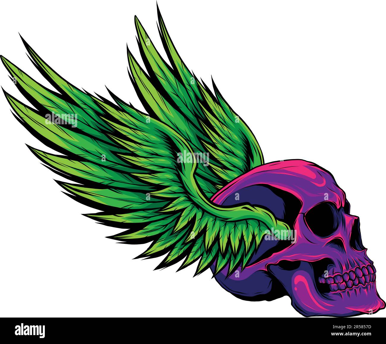 Skull and wings Cut Out Stock Images & Pictures - Alamy