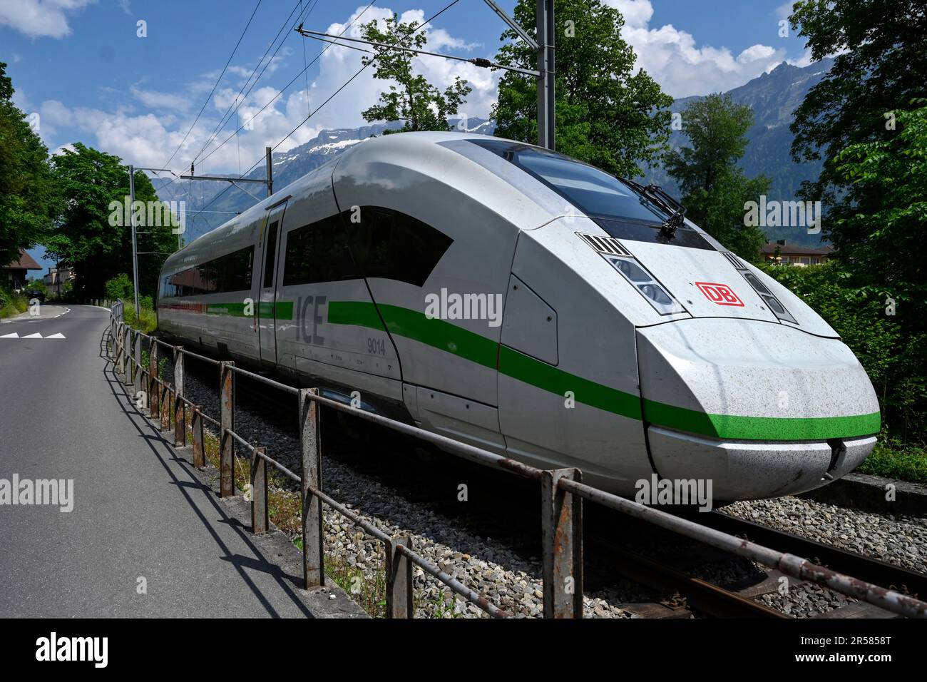 Passenger train ICE, Deutsche Bahn, Interlaken, Switzerland Stock Photo ...