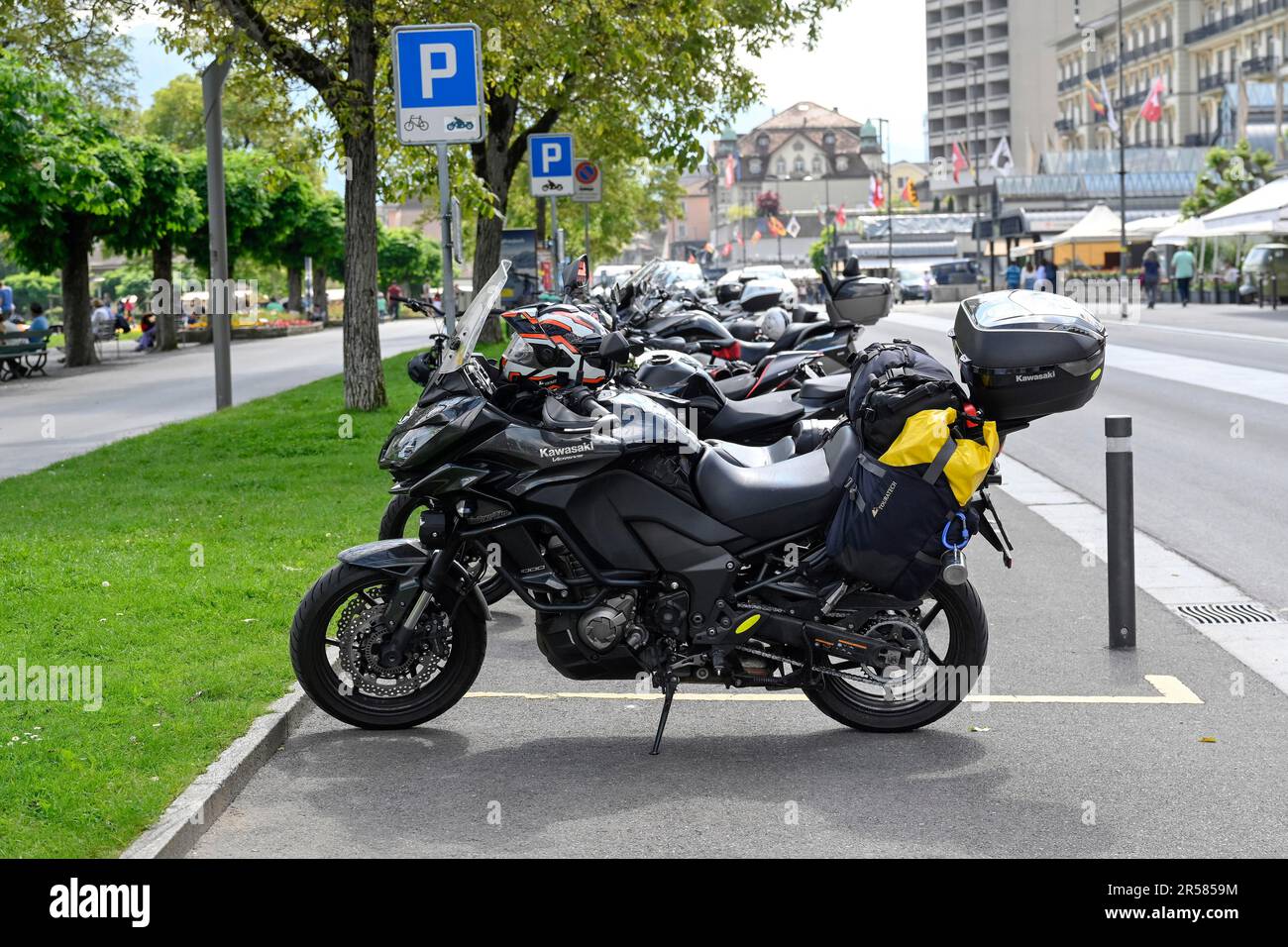 Motorcycle parking lot hi-res stock photography and images - Alamy