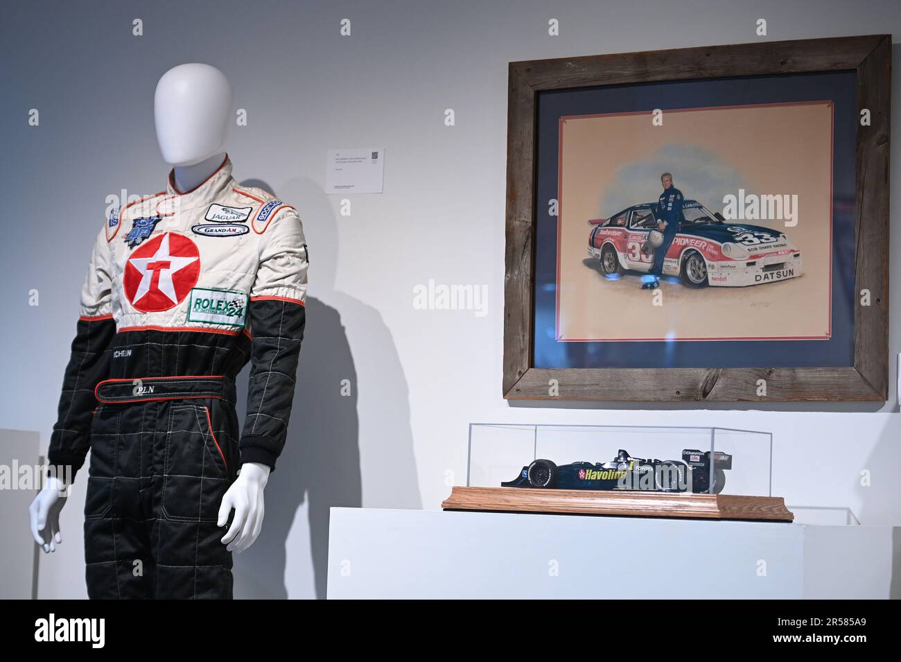 New York, USA. 01st June, 2023. Paul Newman racing memorabilia on ...