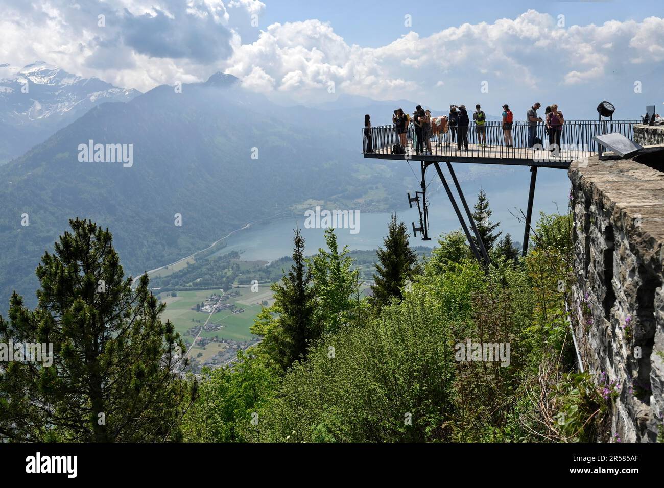 Harder Kulm Tourist Viewpoint, Interlaken, Switzerland Stock Photo - Alamy