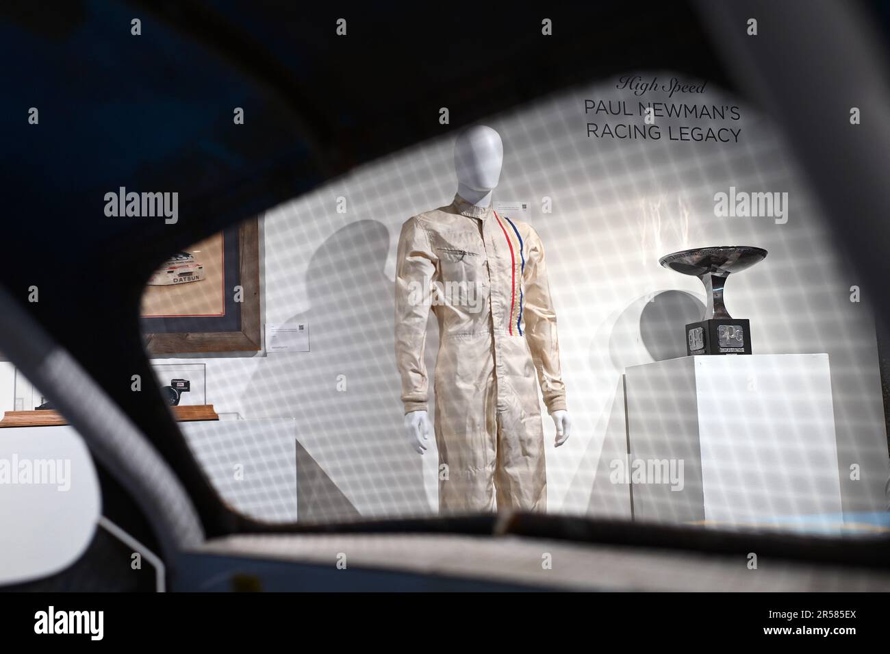 New York, USA. 01st June, 2023. Paul Newman racing suits on display as ...