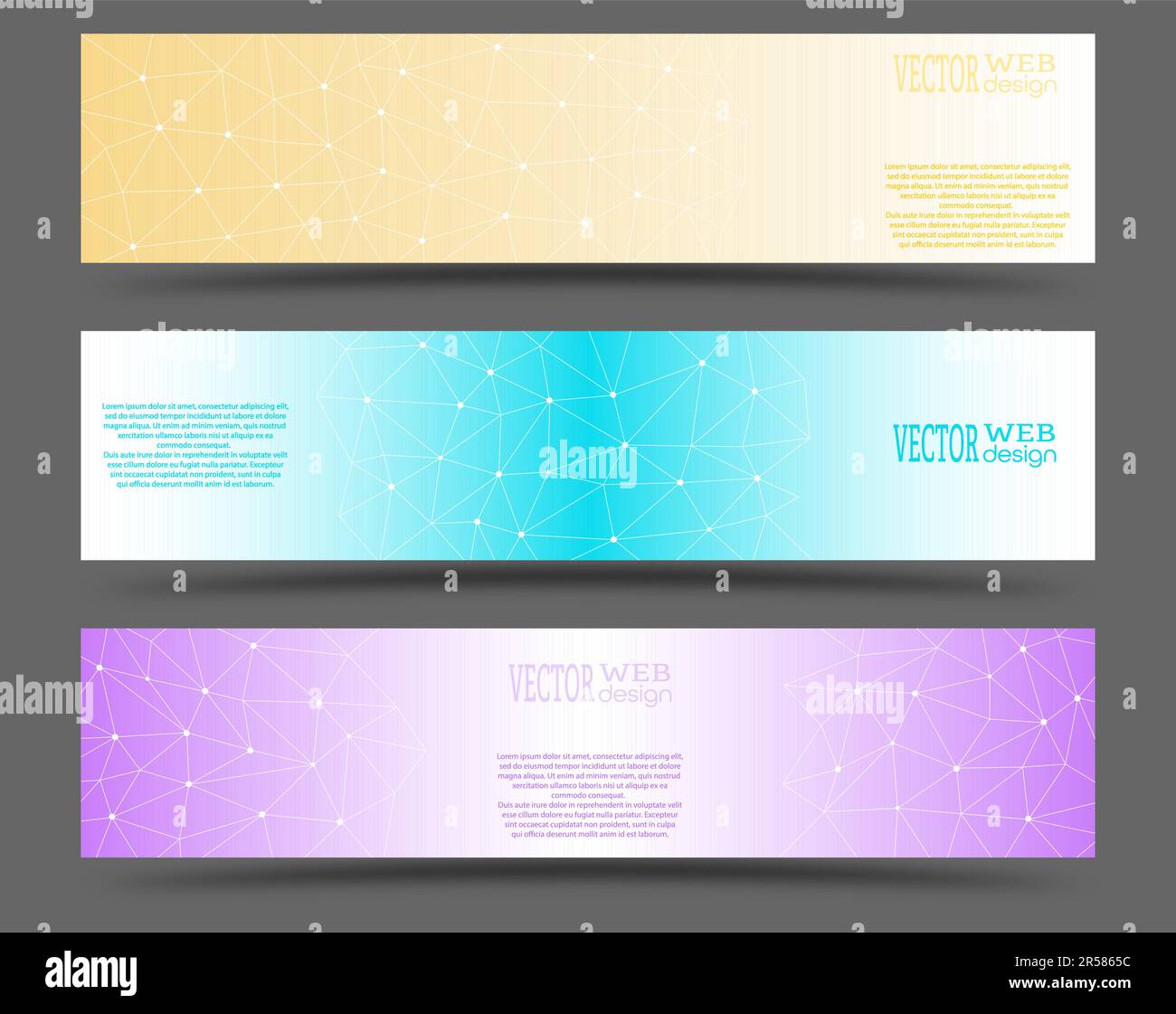 A set of abstract backgrounds from a grid of triangles and lines ...