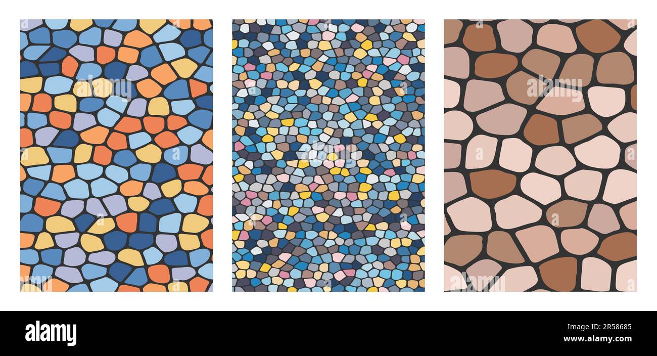 Color mosaic. A set of backgrounds for decorations, decoration ...