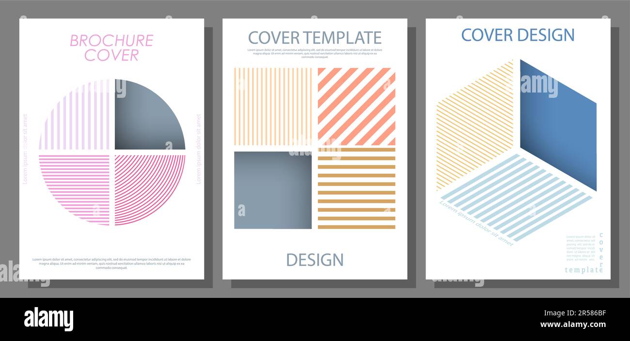Geometric composition. A set of layouts for the design of banners ...