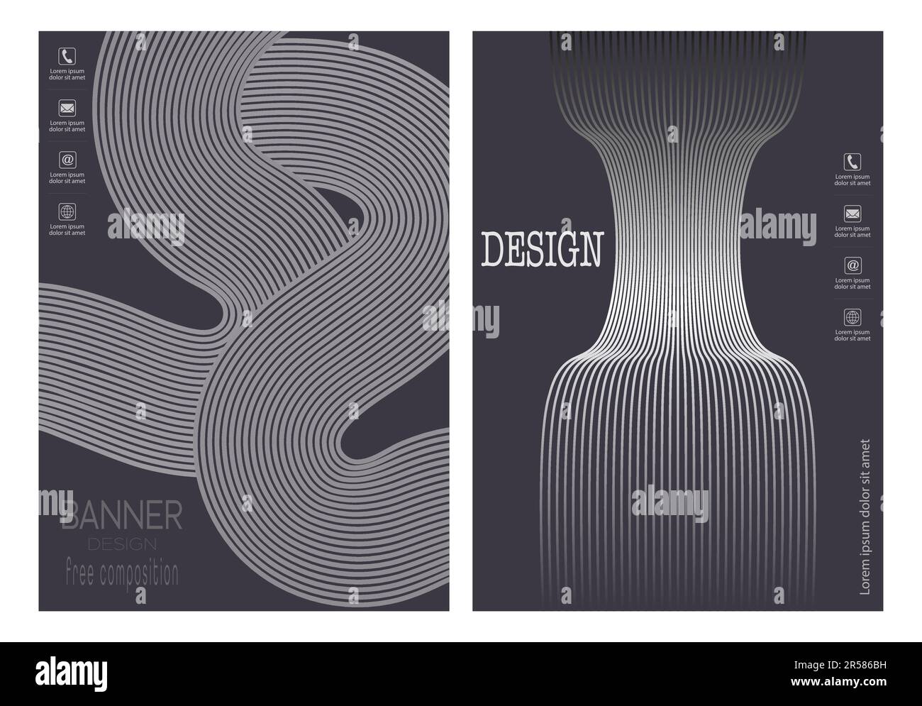 Linear composition. A set of templates for the design of banners ...