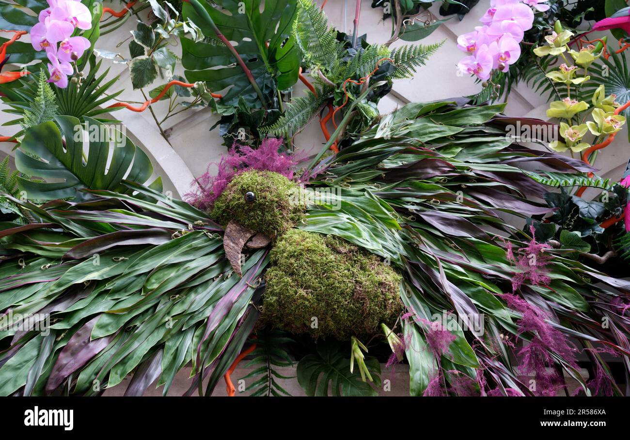 Floral arrangements display during the flower show in London,UK Stock ...