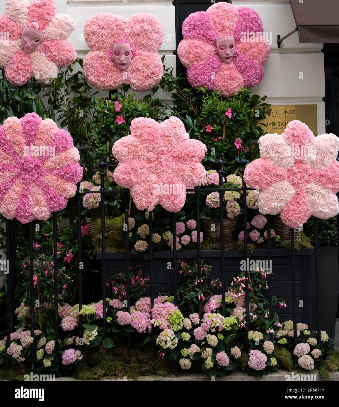 Floral arrangements display during the flower show in London,UK Stock ...