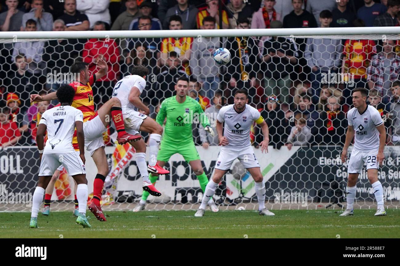 Partick Thistle's Brian Graham (second right) scores their side's ...