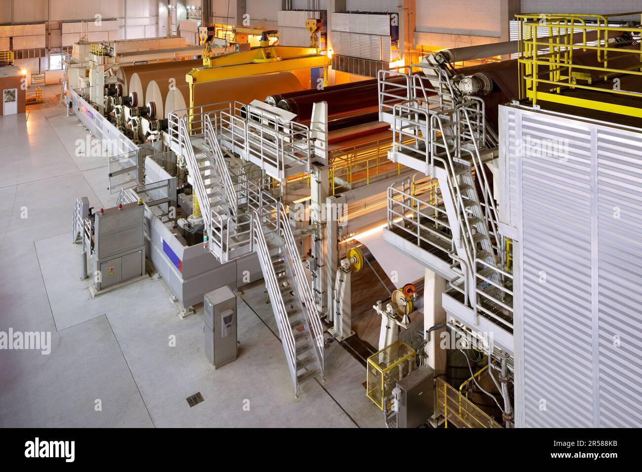 The machinery in a paper mill plant Stock Photo - Alamy