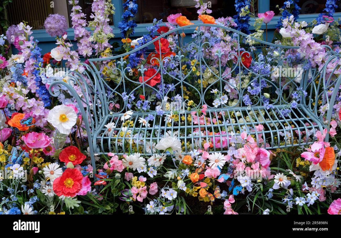 Floral arrangements display during the flower show in London,UK Stock ...