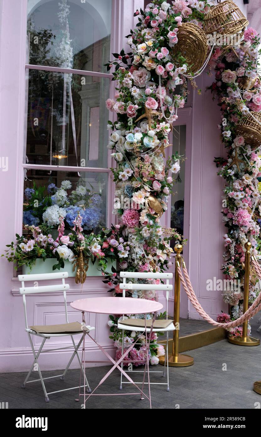 Floral arrangements display during the flower show in London,UK Stock ...