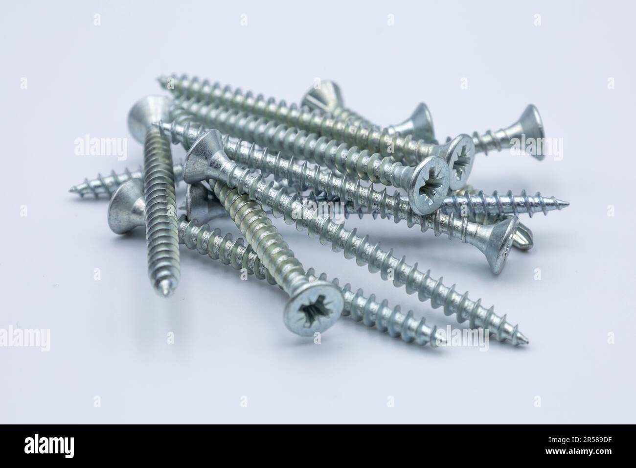 Screws still life large self tapping screws on white background ...