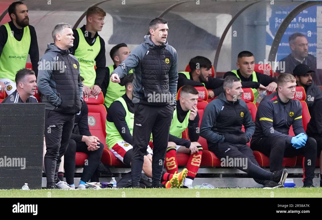 Partick Thistle manager Kris Doolan during the cinch Premiership first ...
