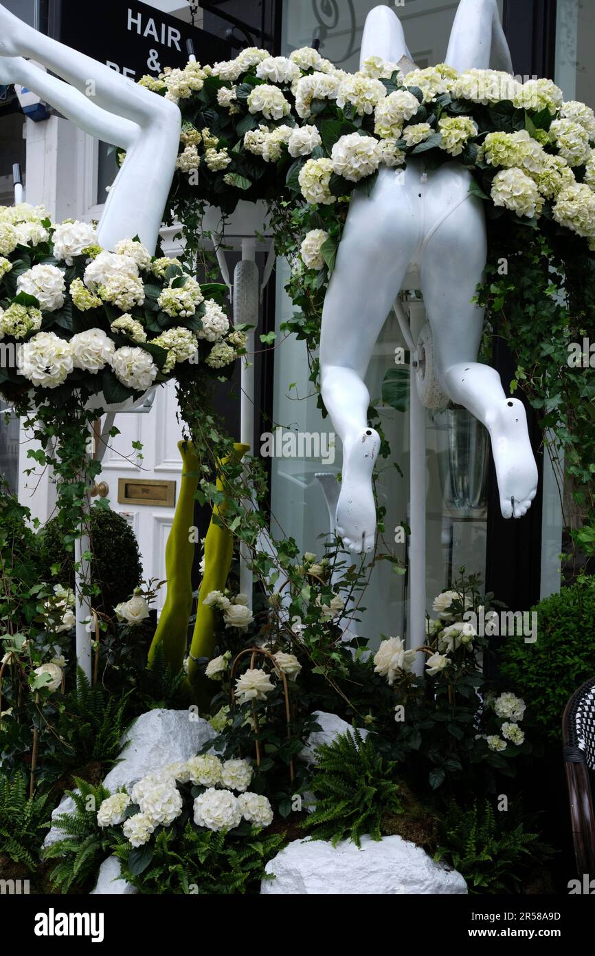 Floral arrangements display during the flower show in London,UK Stock ...