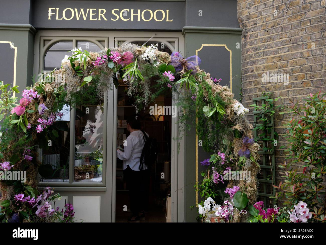 Floral arrangements display during the flower show in London,UK Stock ...