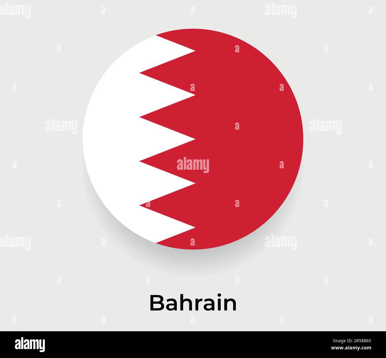 Bahrain flag bubble circle round shape icon vector illustration Stock ...