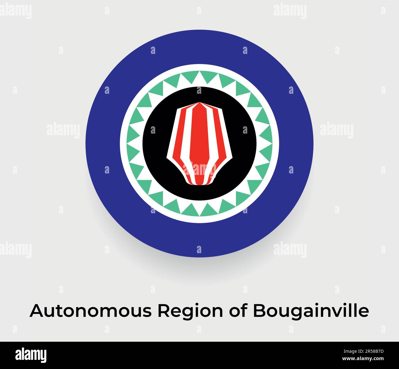 Autonomous Region of Bougainville flag bubble circle round shape icon ...