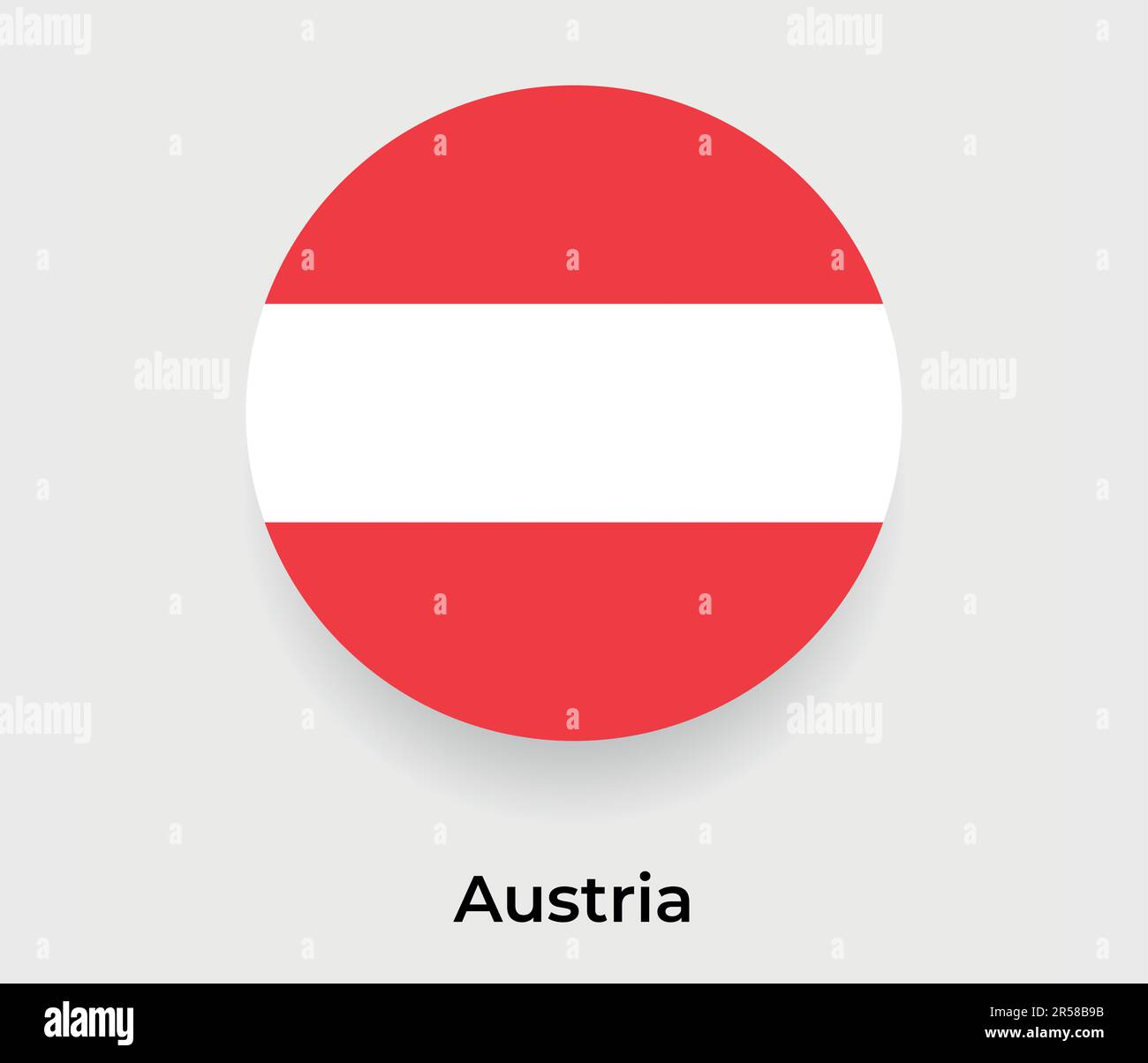 Austria flag bubble circle round shape icon vector illustration Stock ...