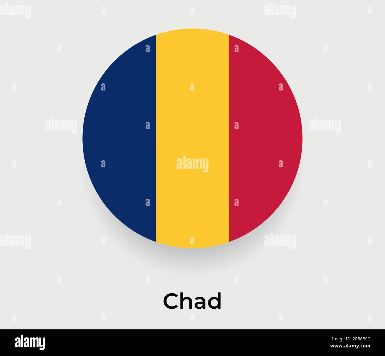 Chad flag bubble circle round shape icon vector illustration Stock ...