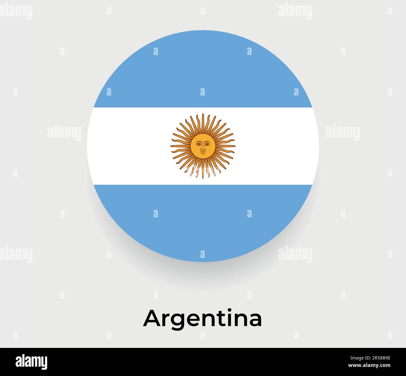 Argentina flag bubble circle round shape icon vector illustration Stock Vector Image & Art - Alamy