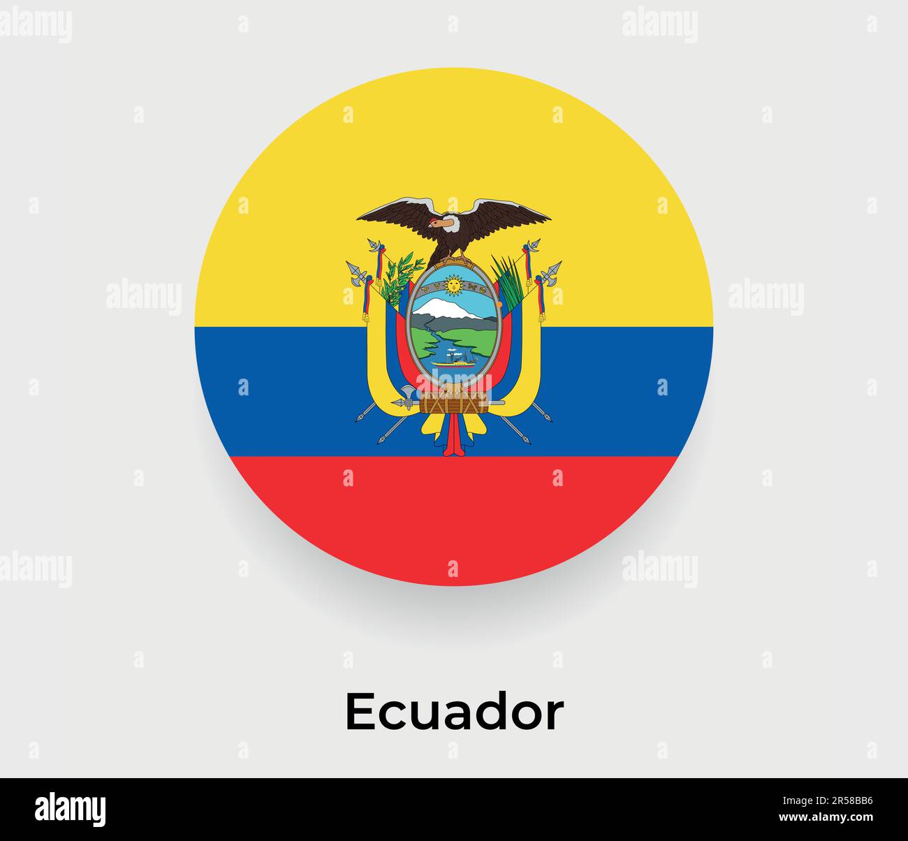 Ecuador flag bubble circle round shape icon vector illustration Stock ...