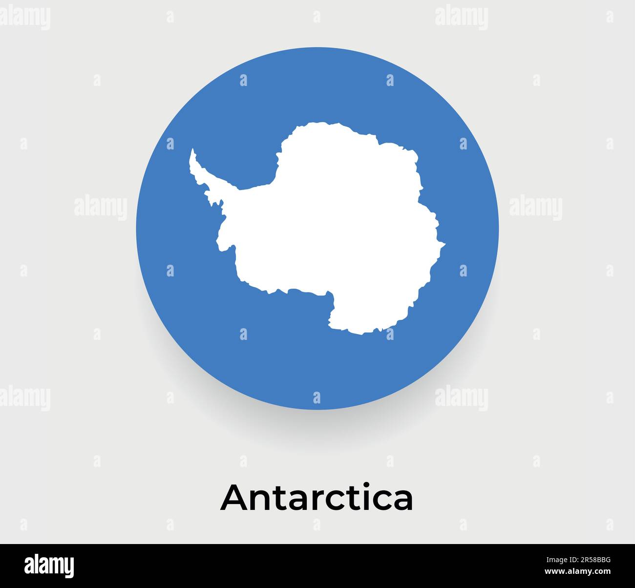 Argentine Antarctica Flag Bubble Circle Round Shape Icon Vector