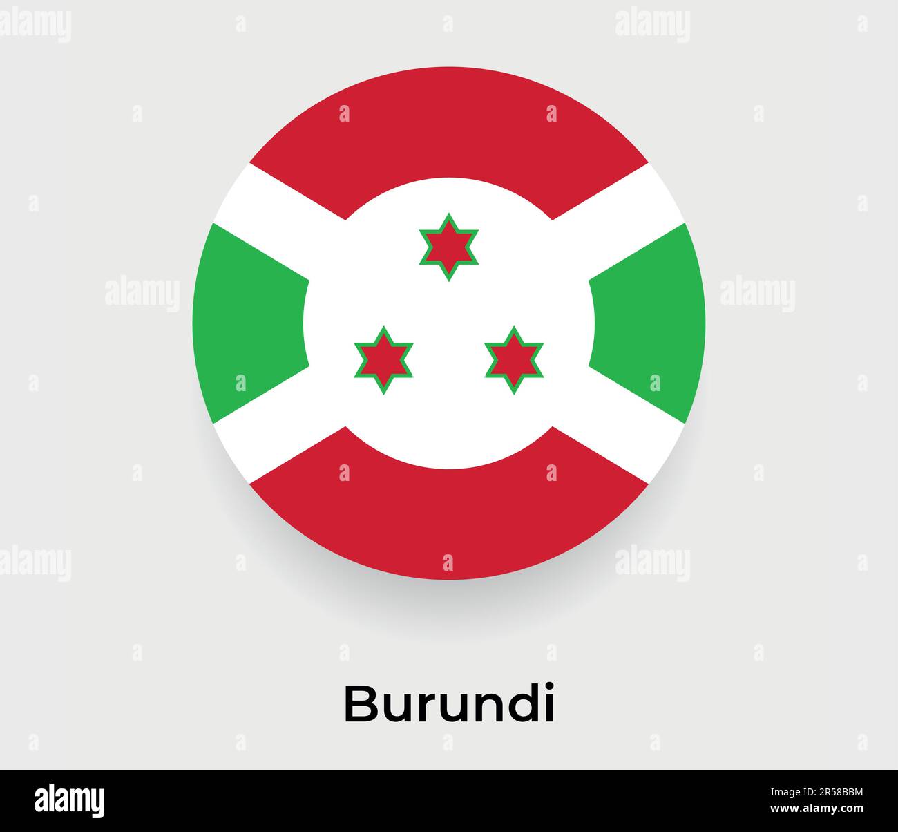 Burundi flag bubble circle round shape icon vector illustration Stock ...