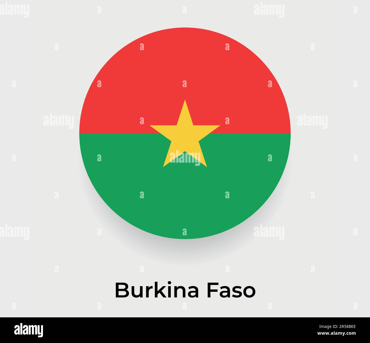 Burkina Faso flag bubble circle round shape icon vector illustration ...