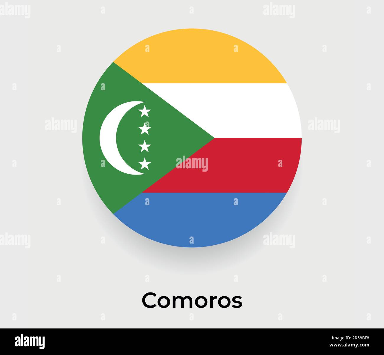Map of comoros with flag vector illustration hi-res stock photography ...